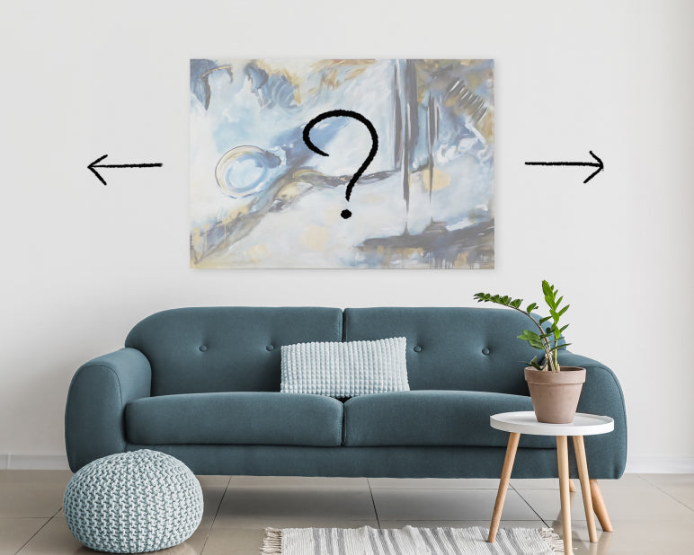 How to center your art: the furniture or the wall? | UTR Decorating